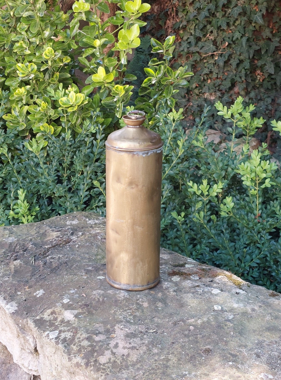 Old Brass Hot Water Bottle / Bed Warmer, Heater, Foot Warmer / Heating ...