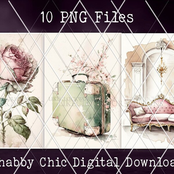 Shabby Chic Clipart - Etsy