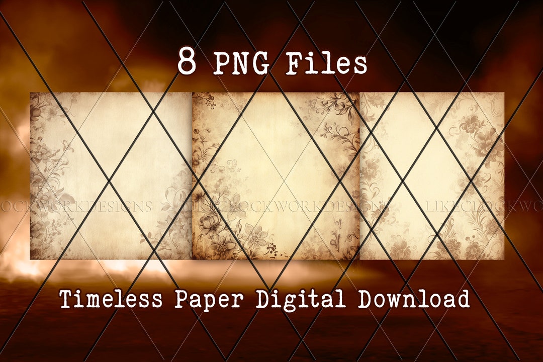 Timeless Paper Digital Download Grunge Distressed Paper PNG Bundle Aged ...