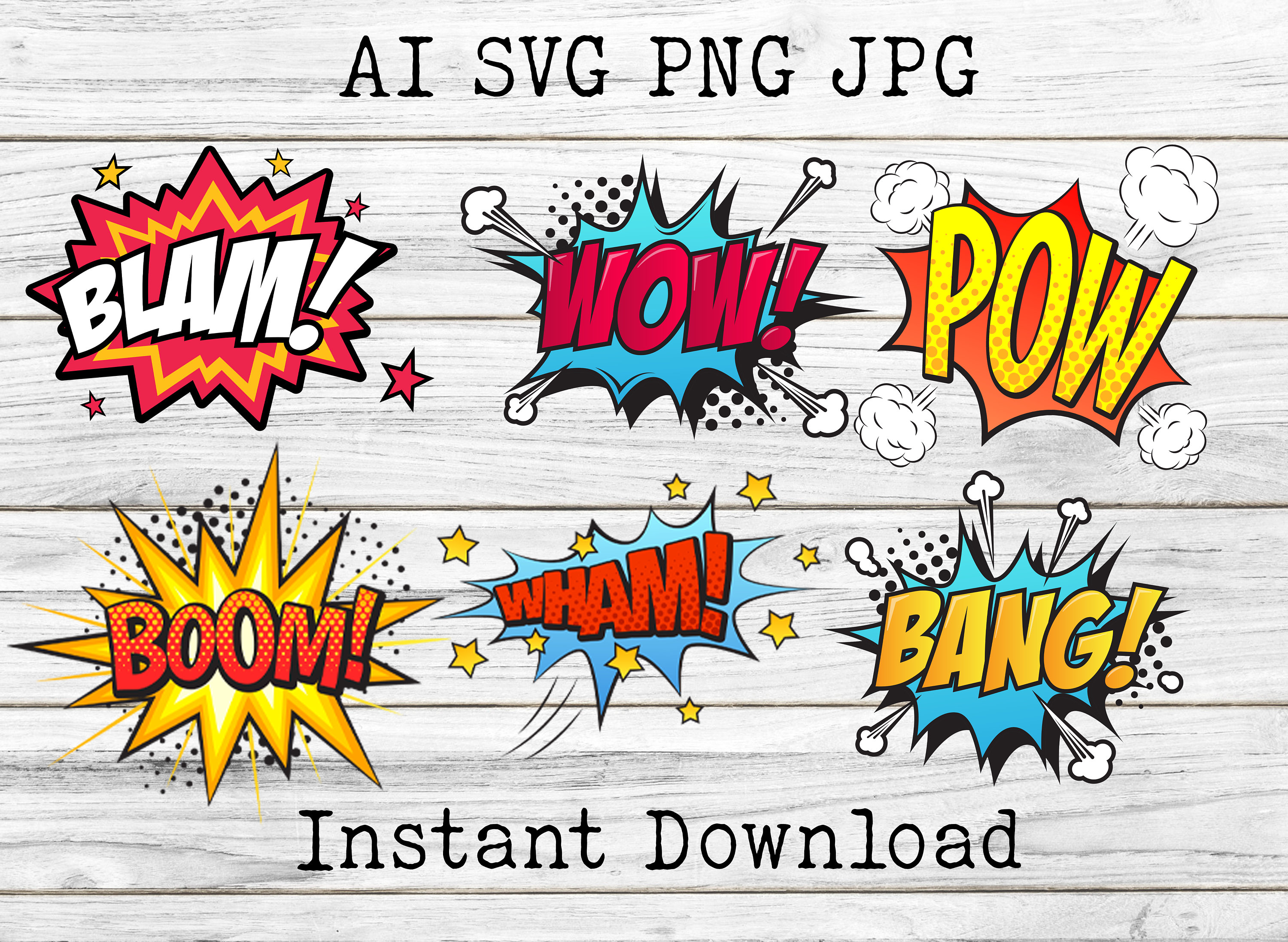 Comic PNG Comic Action Bubble PNG Bundle Comic Cartoon - Etsy UK