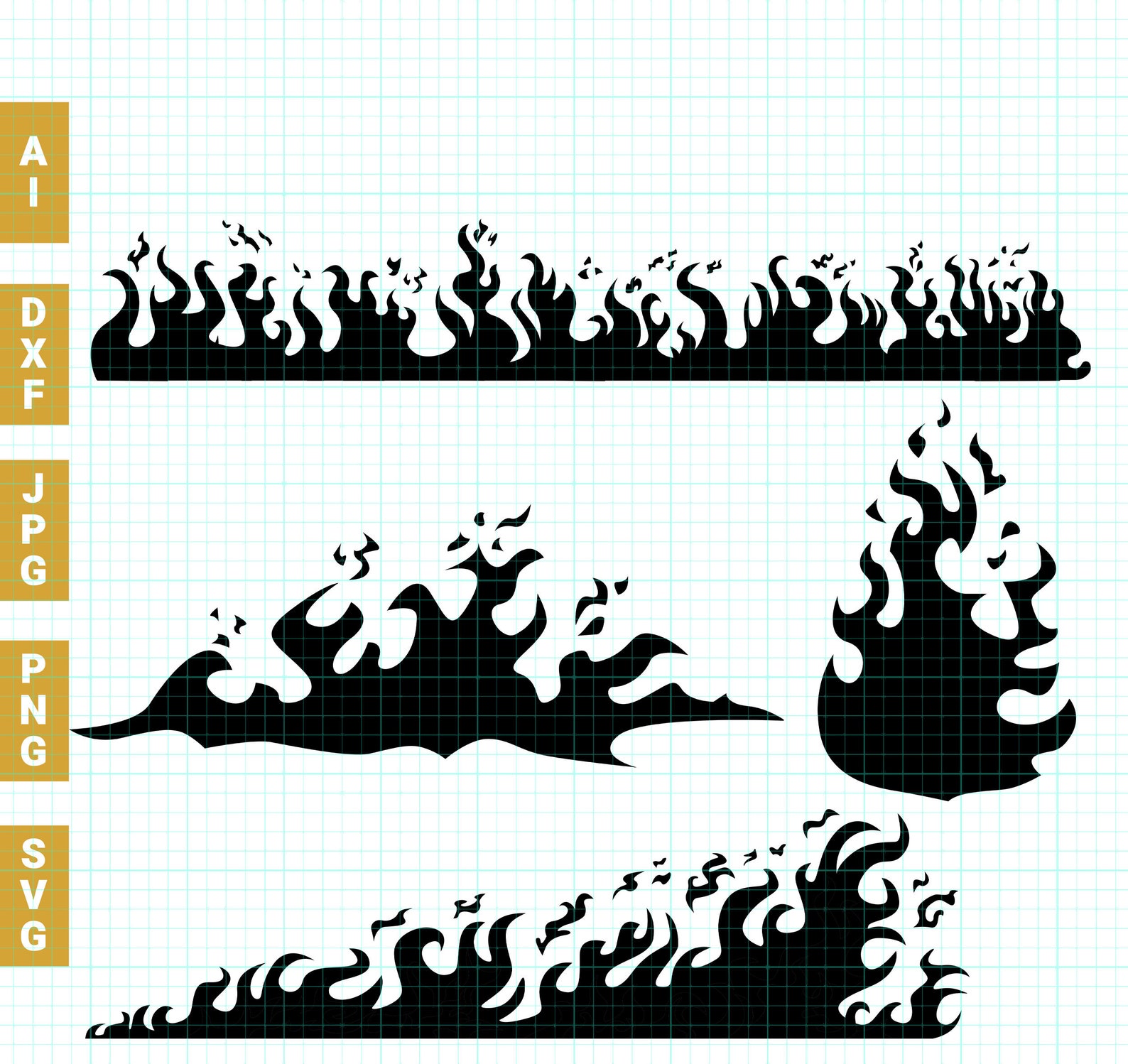 Flame Svg File - Etsy
