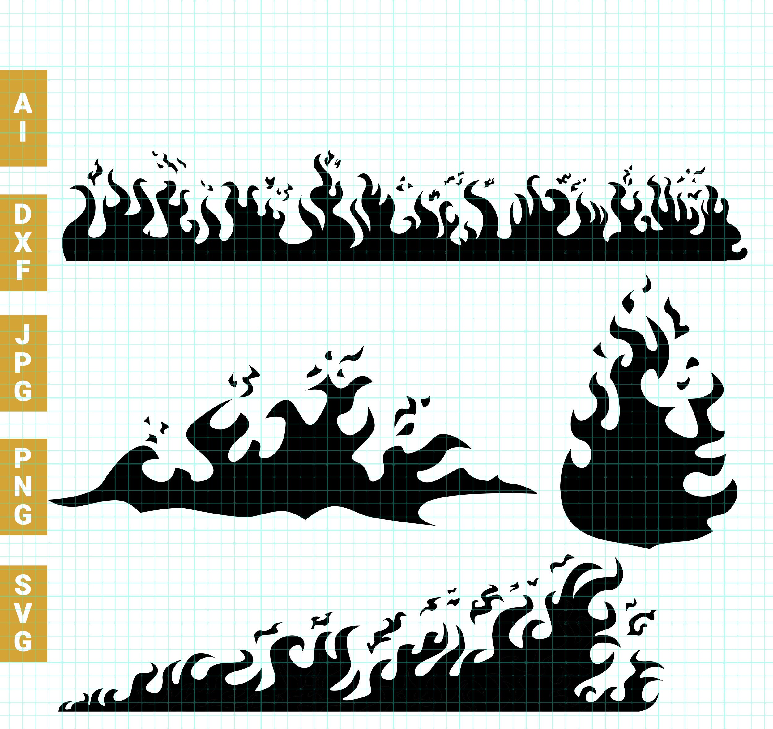 Flame Svg File - Etsy