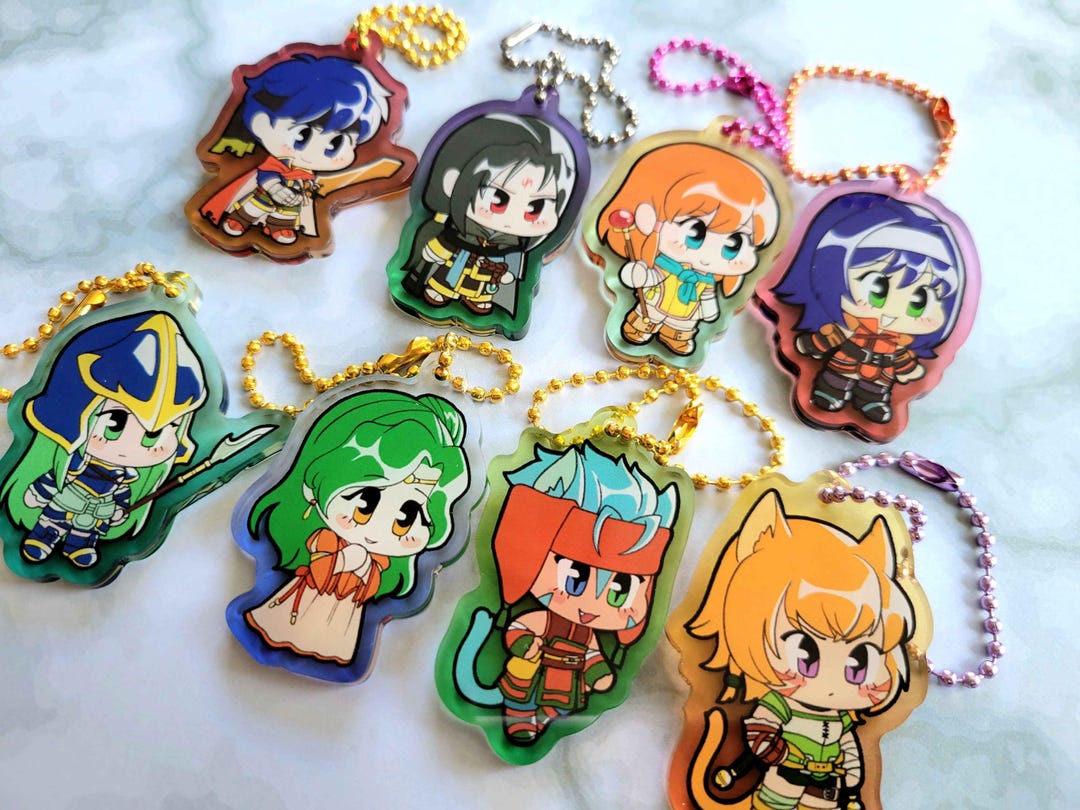 Fire Emblem Path of Radiance Bead Chain 2" Acrylic Charms - Etsy