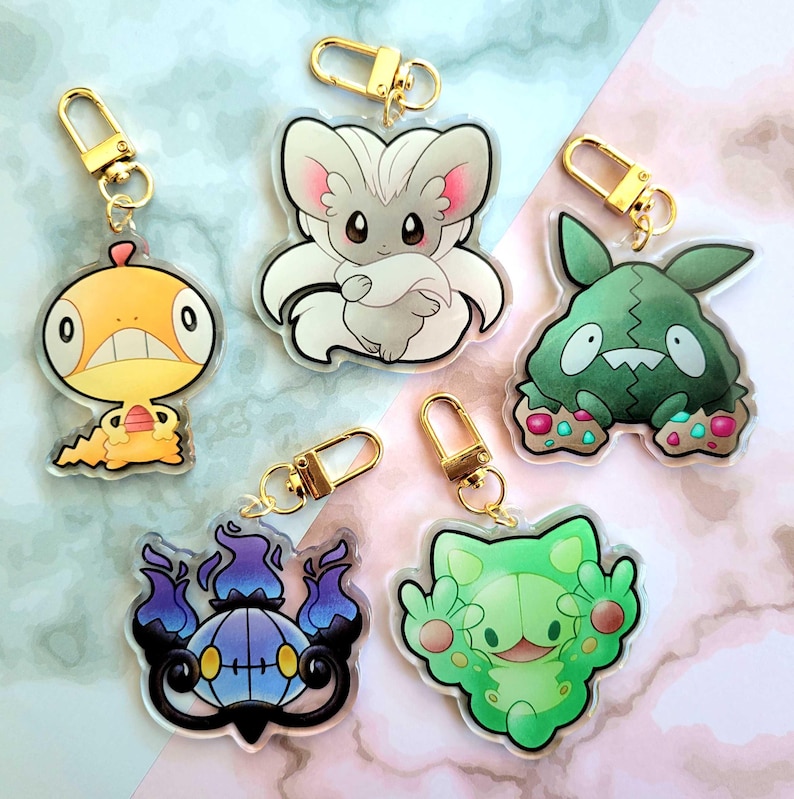 Pokemon Black and White 2.5 Inch Acrylic Charm - Etsy