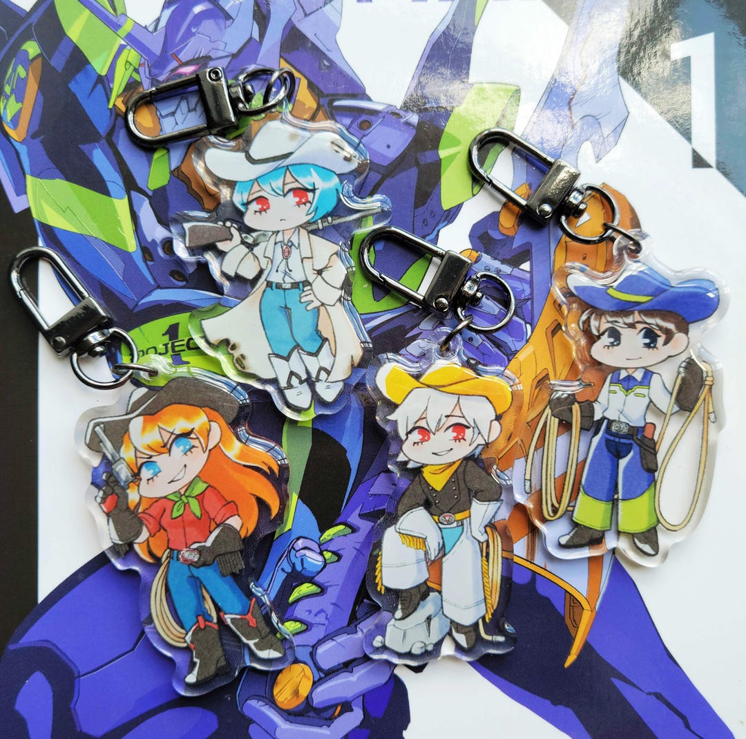 NGE Cowboy Pilot Acrylic Charm - Etsy