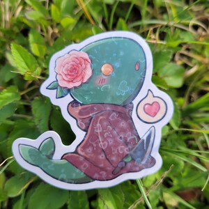 Final Fantasy Tonberry Love Heart Foil 2.5" Vinyl Weatherproof Sticker ...