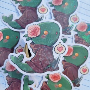 Final Fantasy Tonberry Love Heart Foil 2.5" Vinyl Weatherproof Sticker ...