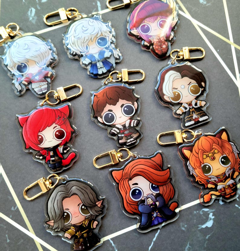 FFXIV Chibi Character 2.5 Inch Acrylic Charm - Etsy
