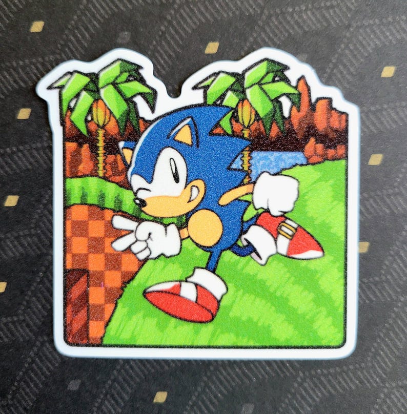 Sonic Glitter 3 Inch Vinyl Sticker - Etsy