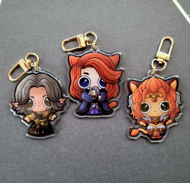 FFXIV Chibi Character 2.5 Inch Acrylic Charm - Etsy