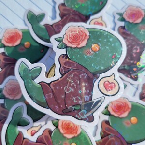 Final Fantasy Tonberry Love Heart Foil 2.5" Vinyl Weatherproof Sticker ...