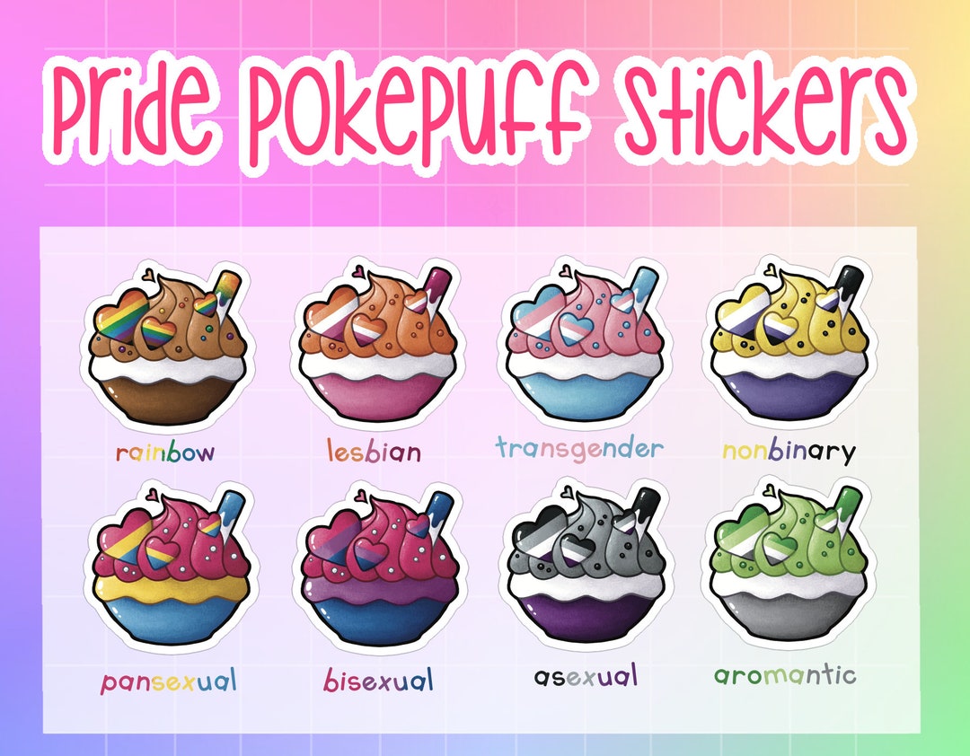 Pokemon LGBT Pride Pokepuff Foil Vinyl Sticker - Etsy