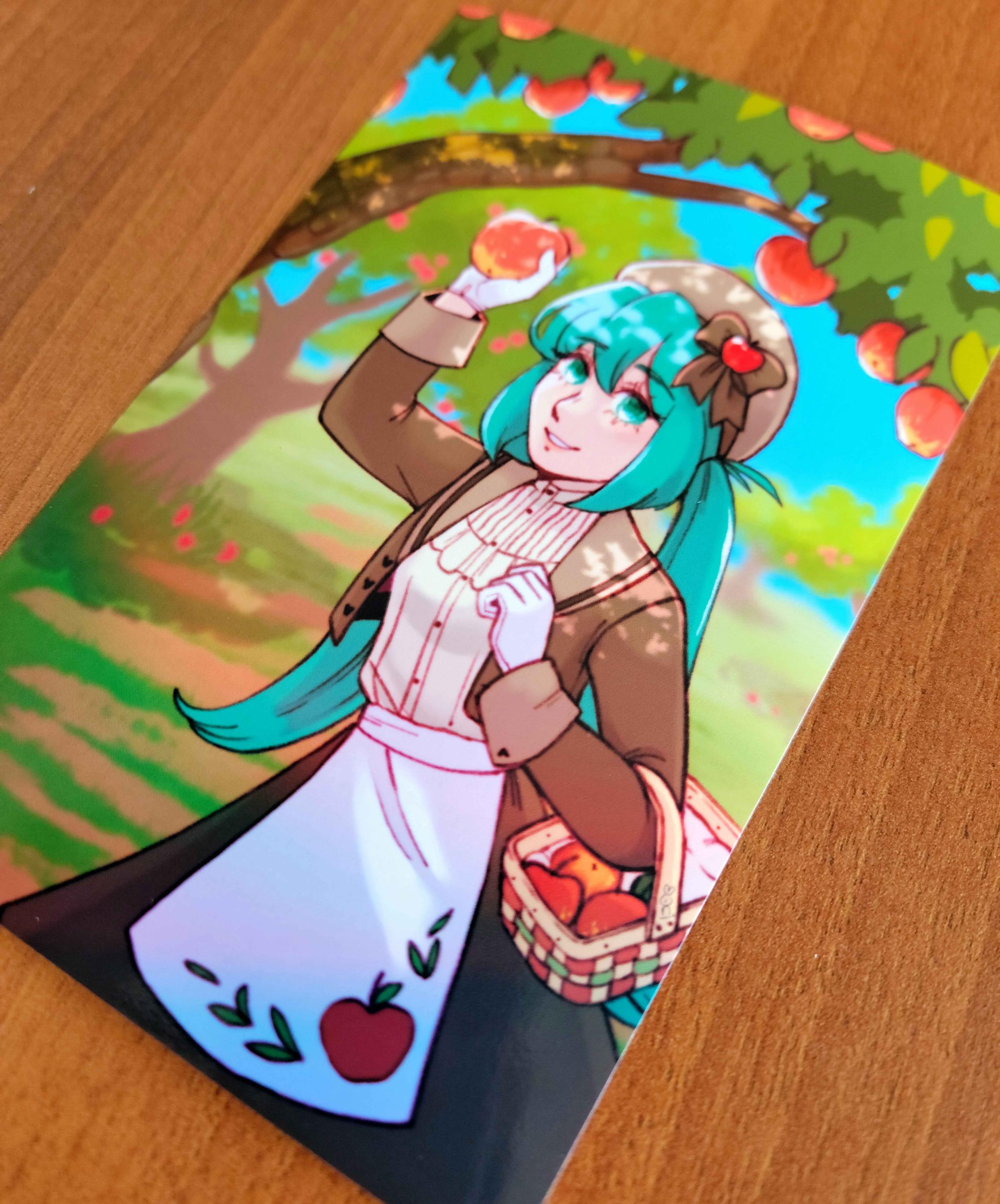 Vocaloid Miku Apple Picking 4x6 Mini Print - Etsy