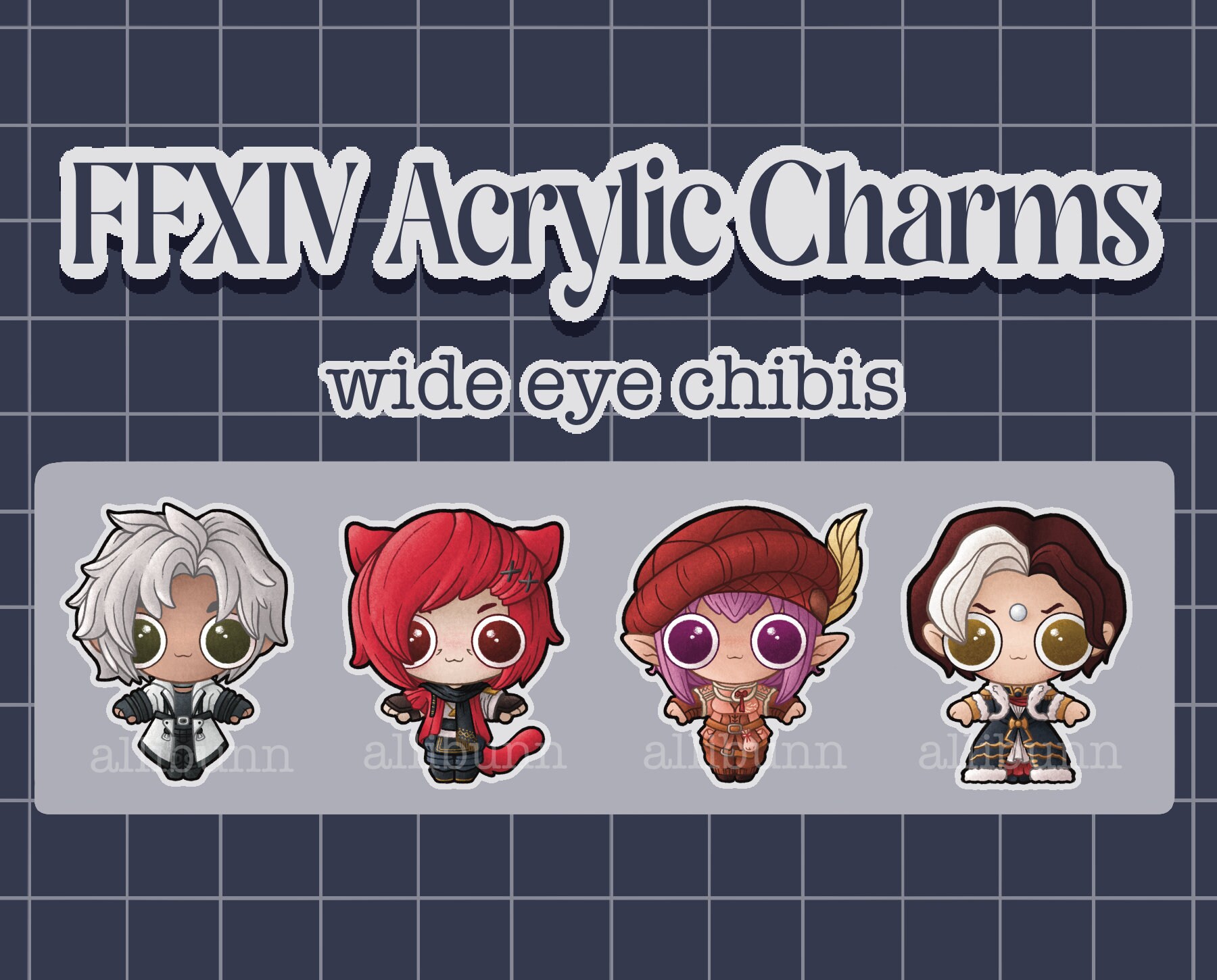 FFXIV Wide Eye Chibi NPC Emet Selch Graha Tia Thancred Tataru - Etsy UK