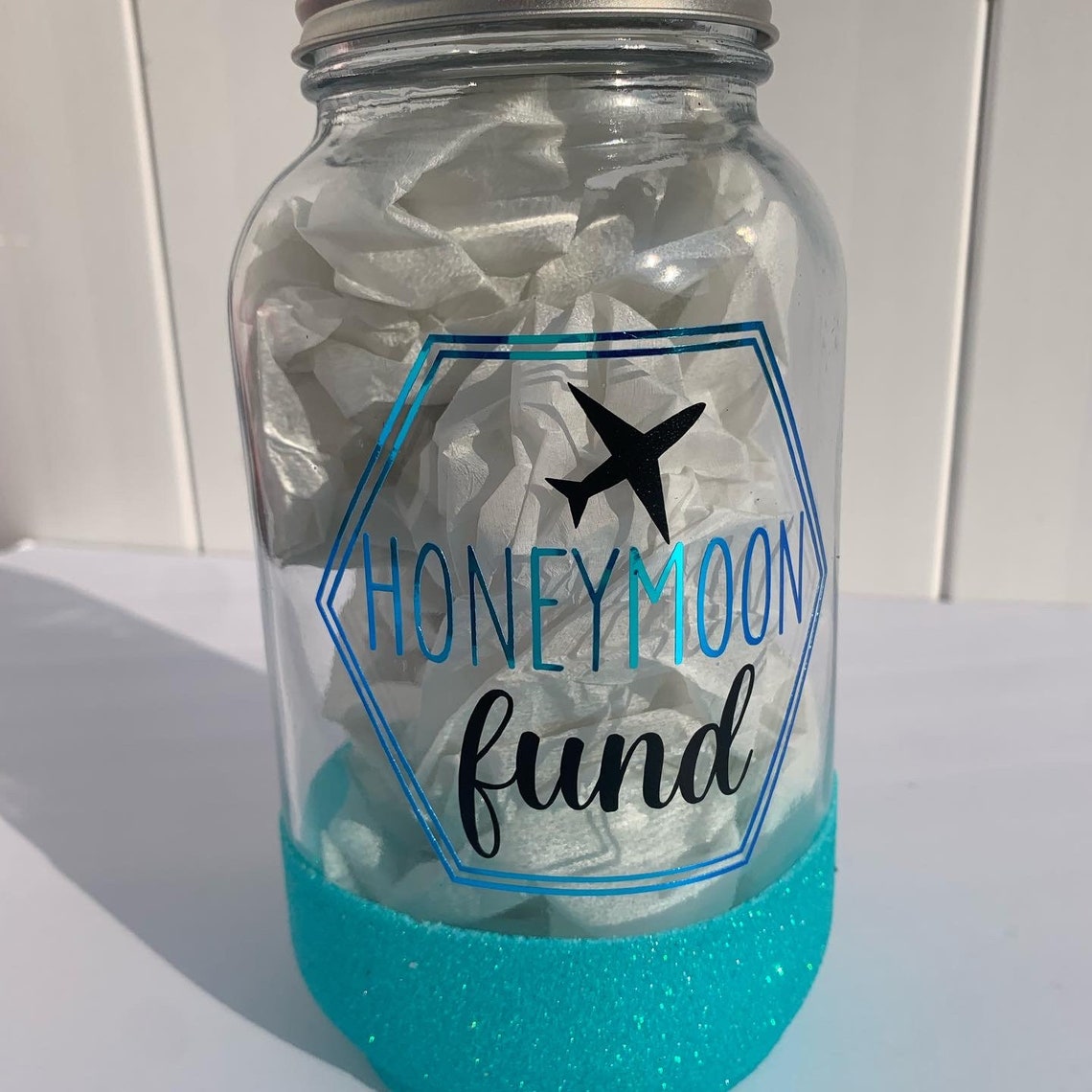 Honeymoon fund coin jar / Honeyfund jar / Honeymoon fund jar / | Etsy