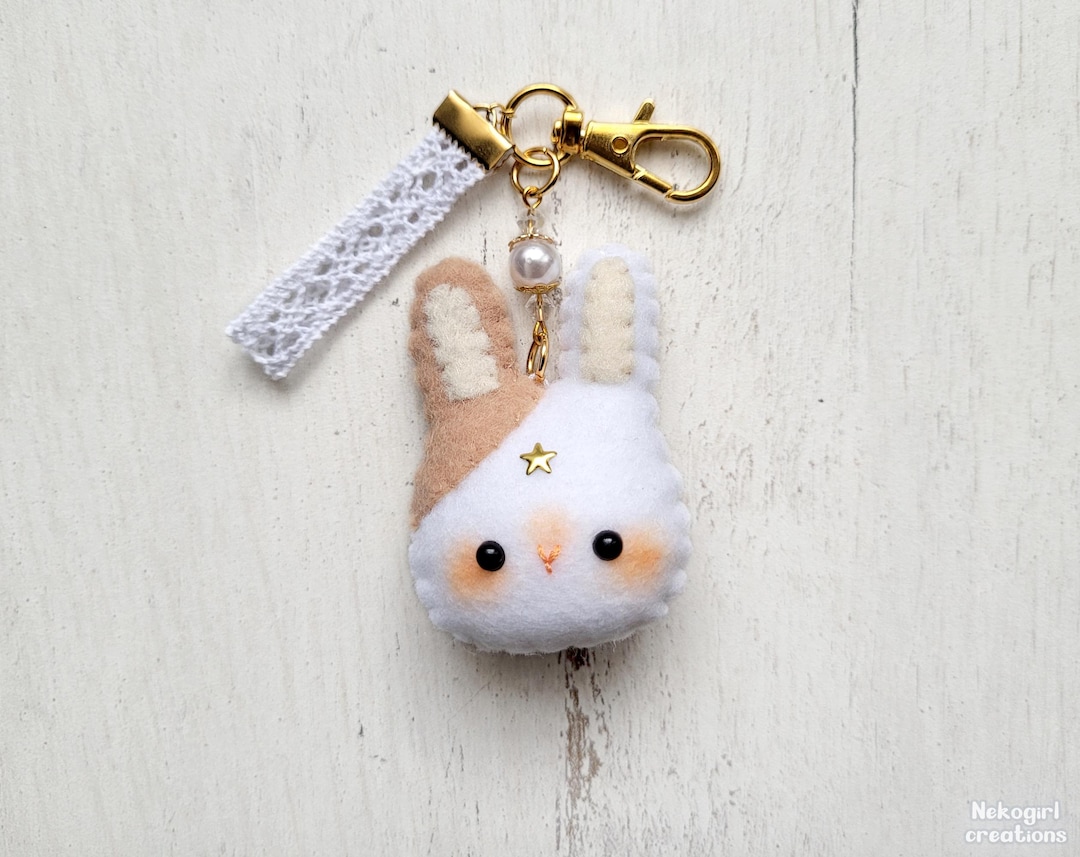 Felt Keychain, Felt Plush, Cute Bunny Keychain, Handmade Gift - Etsy