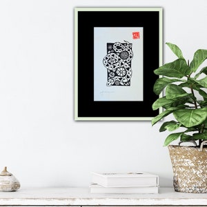 Meadow Snake. Hand-printed Linocut. Original Art. on Handmade A4 Paper ...