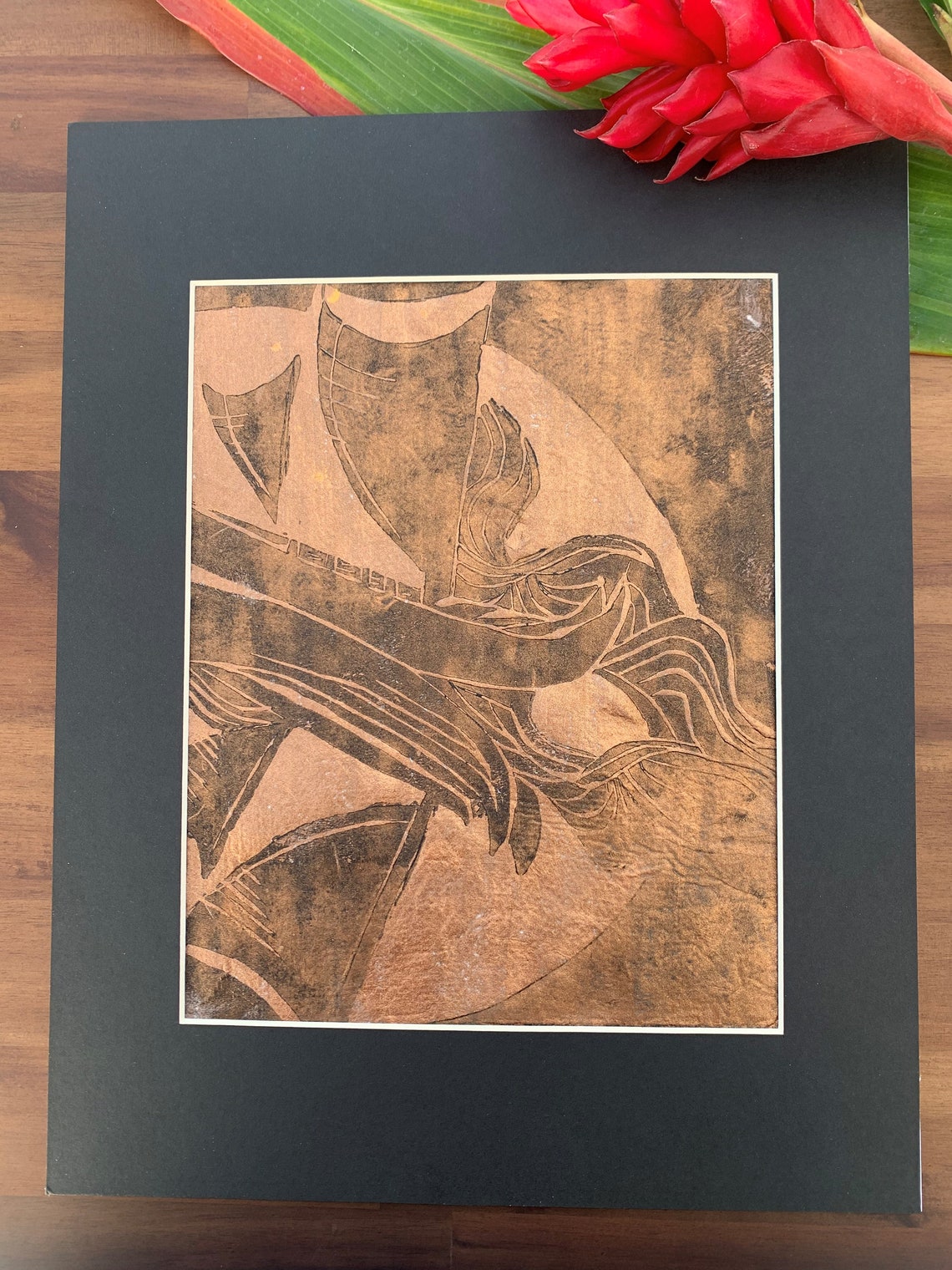 Maui Block Print Art Made With Novelty Paper. Kapa, Tapa Cloth ...
