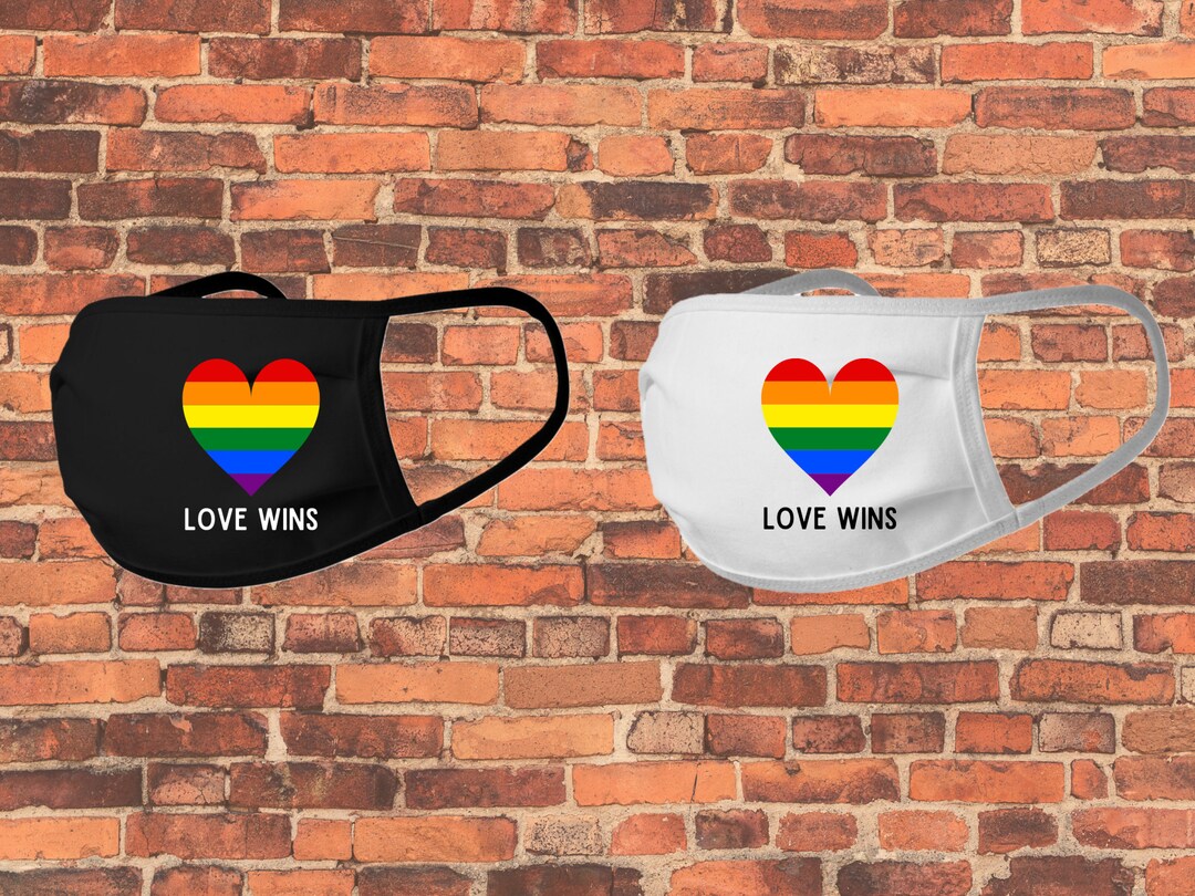 Love Wins Face Mask, Mois de la fierté, LGBTQ, Masque facial pour ...