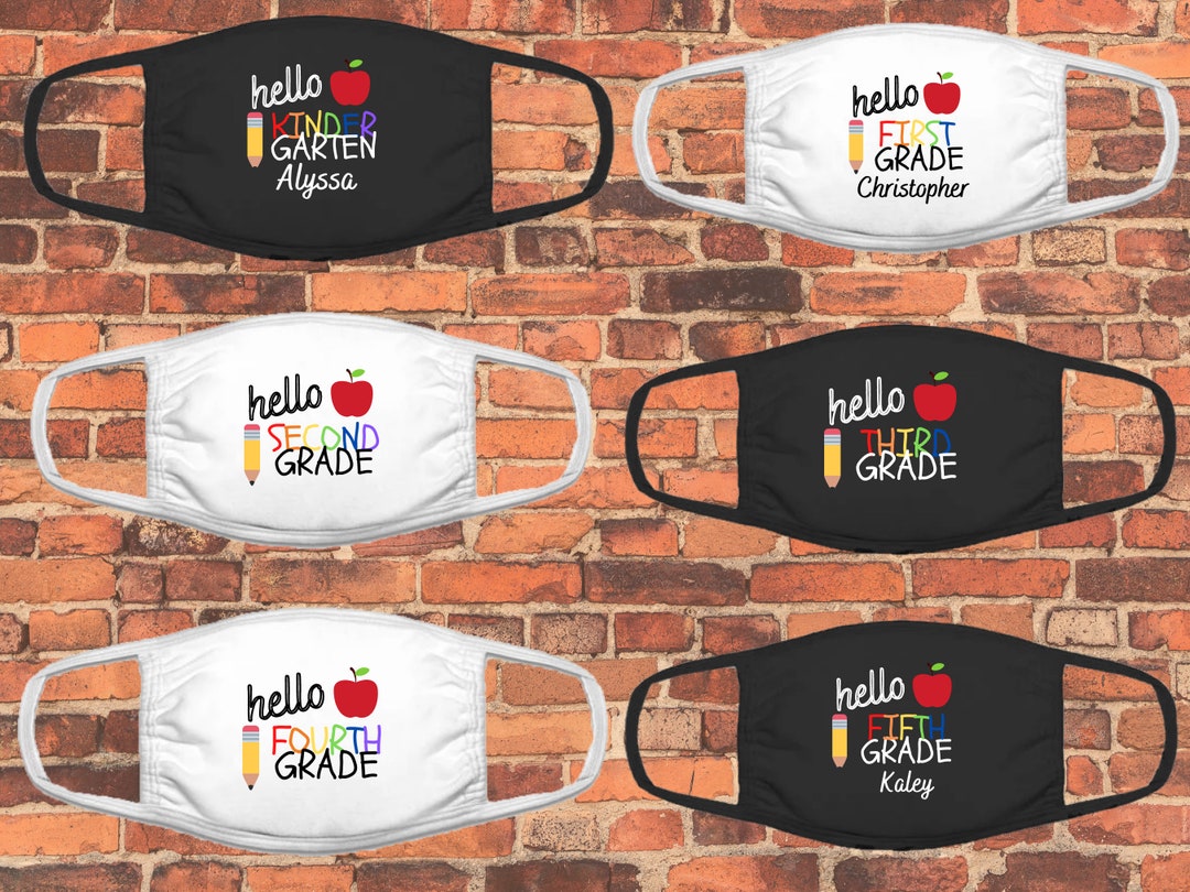 Back to School Mask, Kids Face Mask, School Mask, Kindergarten First ...