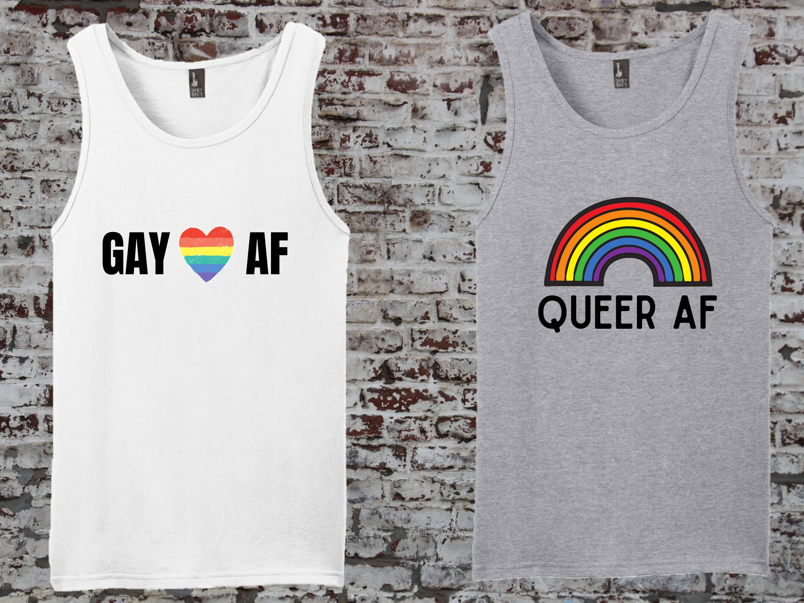 Gay AF Shirt, Pride Tees, Queer AF Tank, Pride Month, Gay, Queer, LGBTQ ...