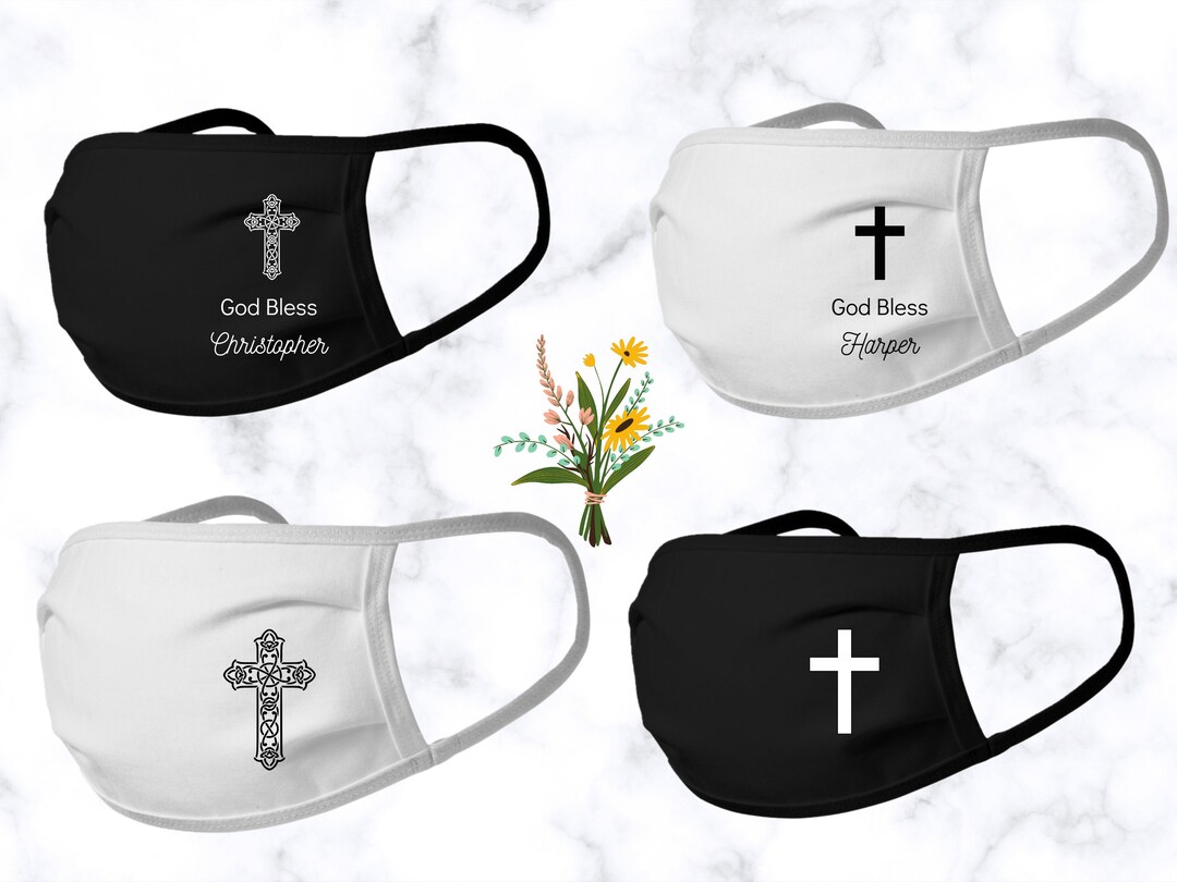 First Communion Facemask, Custom Child Communion Mask, Adult Cross ...