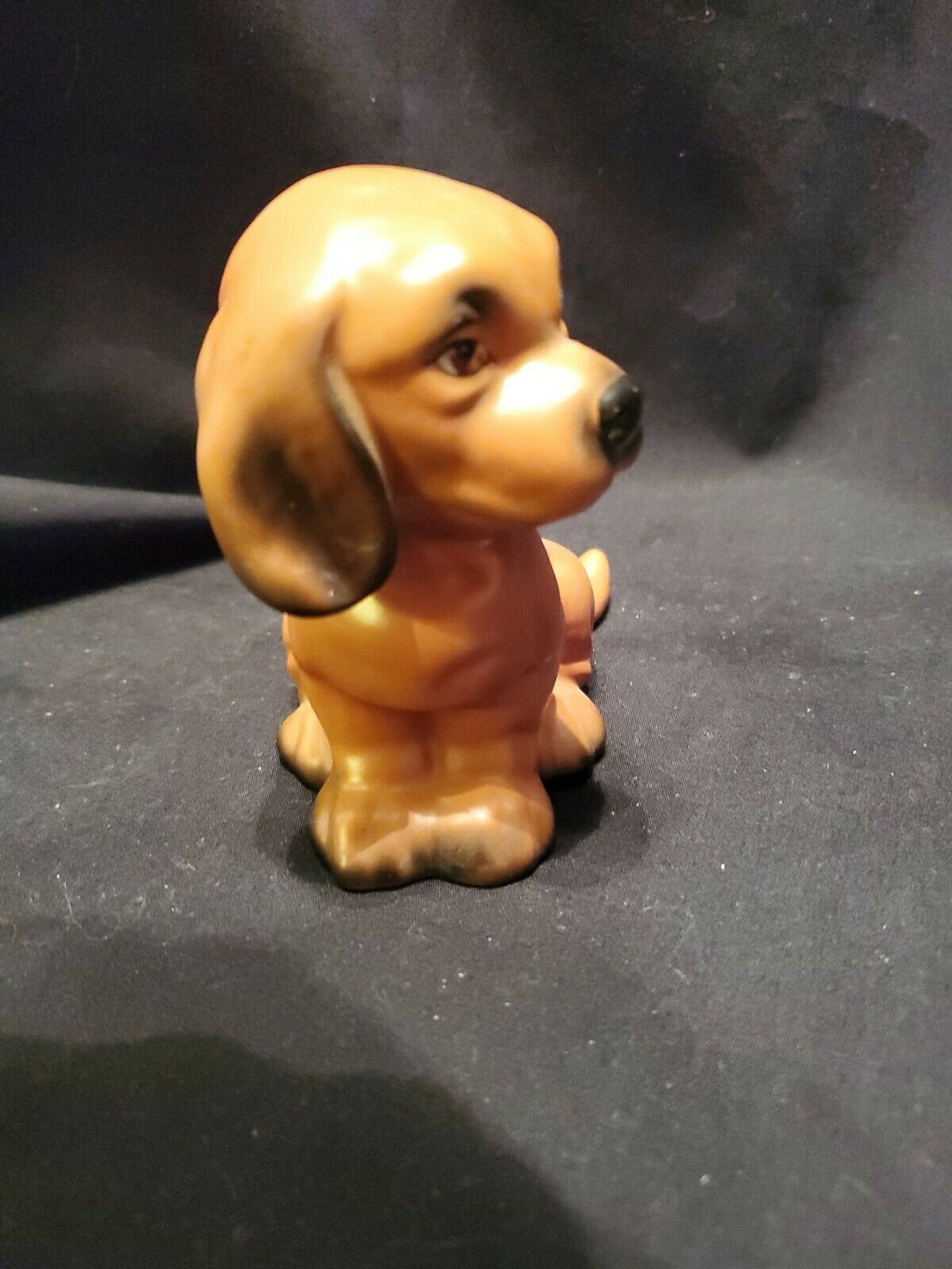 1989 Goebel Brown Puppy Dog Figurine Bone China Porcelain Cerámica ...