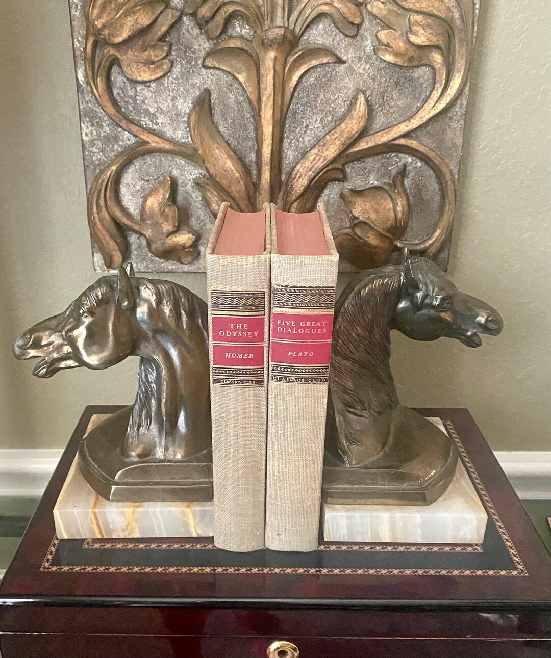 Elegant Brass Horse Bookends - Etsy