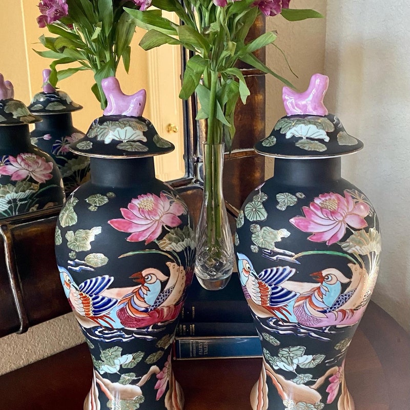 Pheasant Vase - Etsy