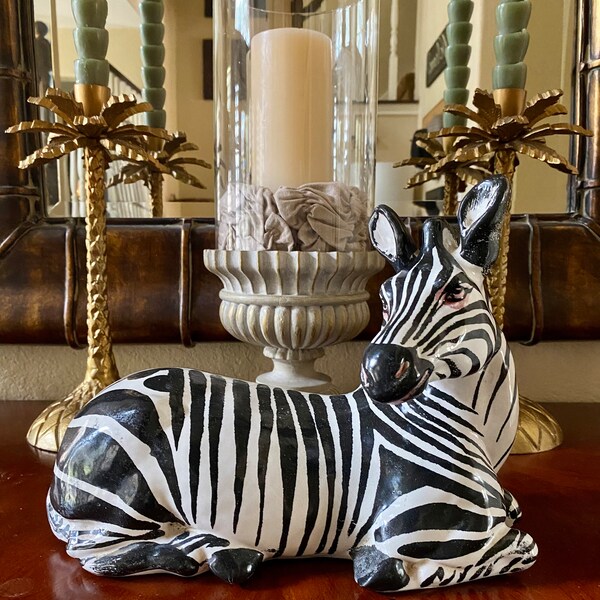 Ceramic Zebra Figurine - Etsy