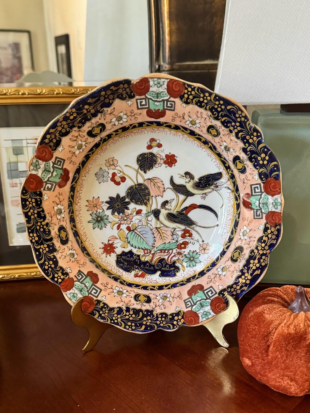 Elegant Antique Amari Plate - Etsy