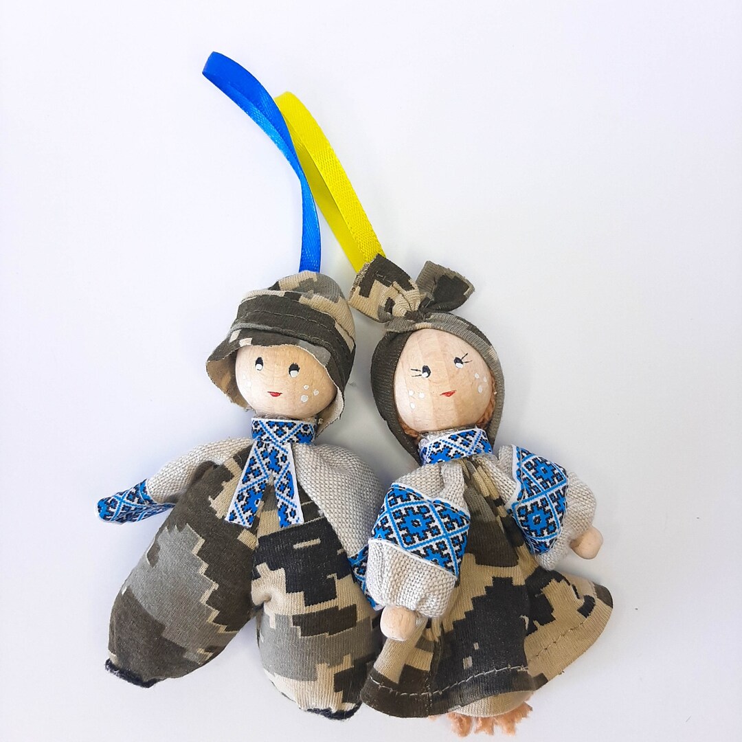 Ukrainian Dolls Handmade Folk Military Ornaments Decorations Ukrainian ...