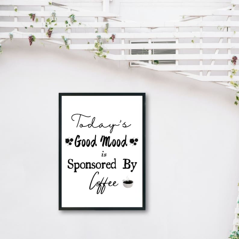 Coffee Wall Art Printable, Kitchen Décor, Coffee Shop Décor, Coffee ...