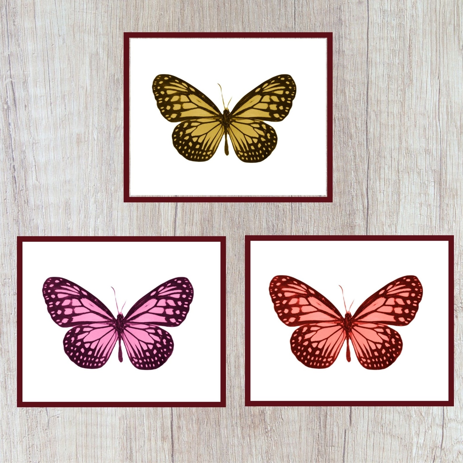 Butterfly Wall Art Printable, Butterfly Print Vintage, Wall Art Gallery ...