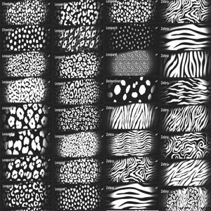 Animal Print Procreate Brush Set Leopard Zebra Cow Pattern, Animal ...