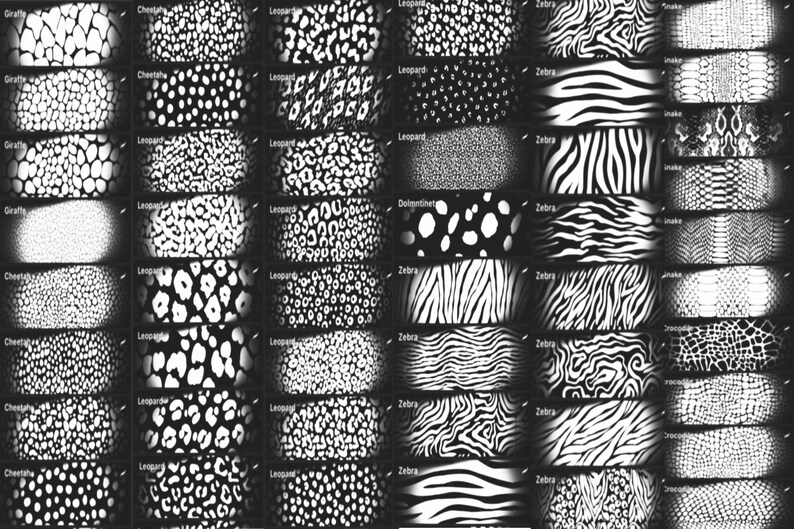 Animal Print Procreate Brush Set Leopard Zebra Cow Pattern, Animal ...