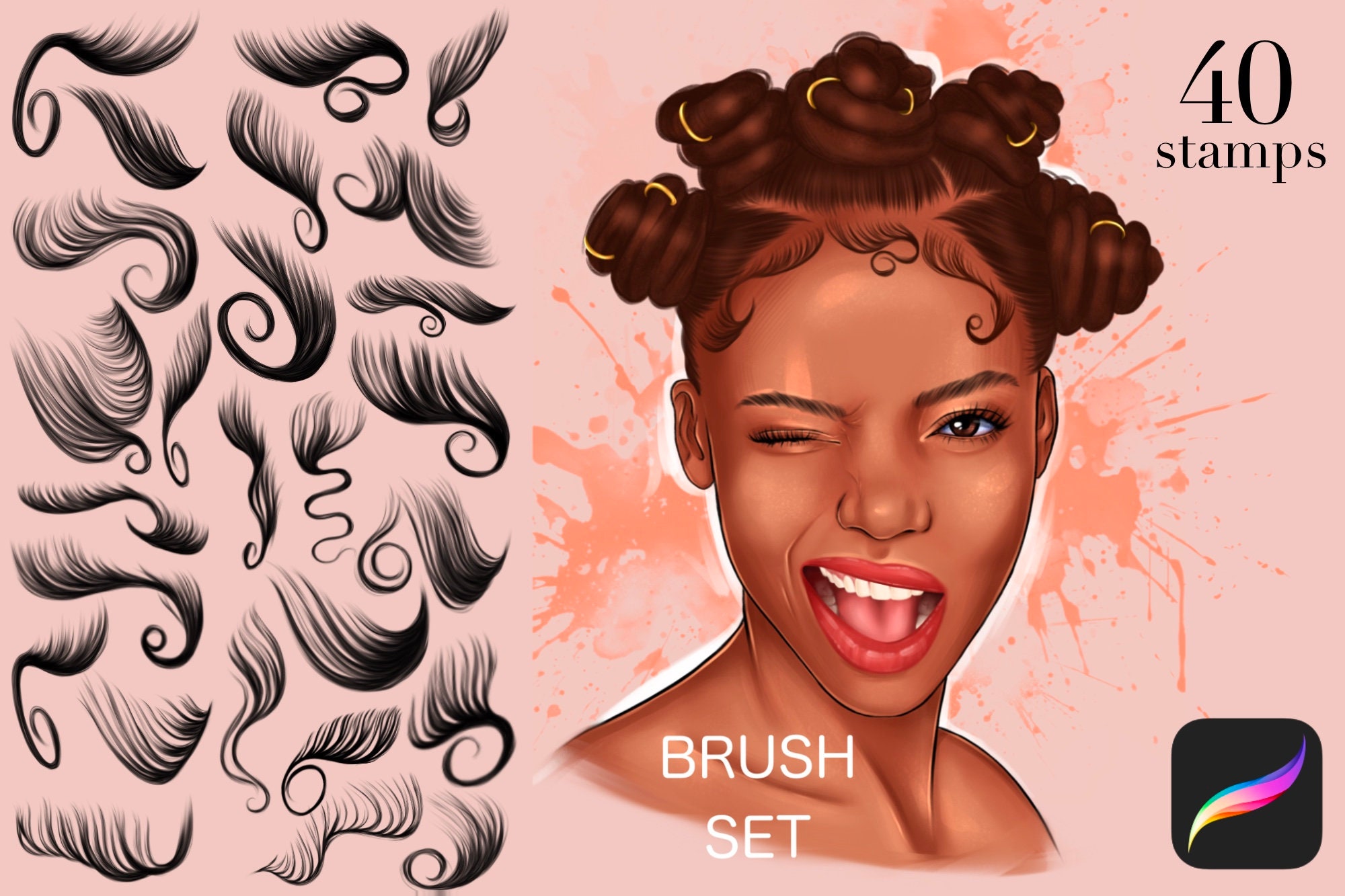 HAIR Brushes For Procreate [Free And Premium] –, 58% OFF