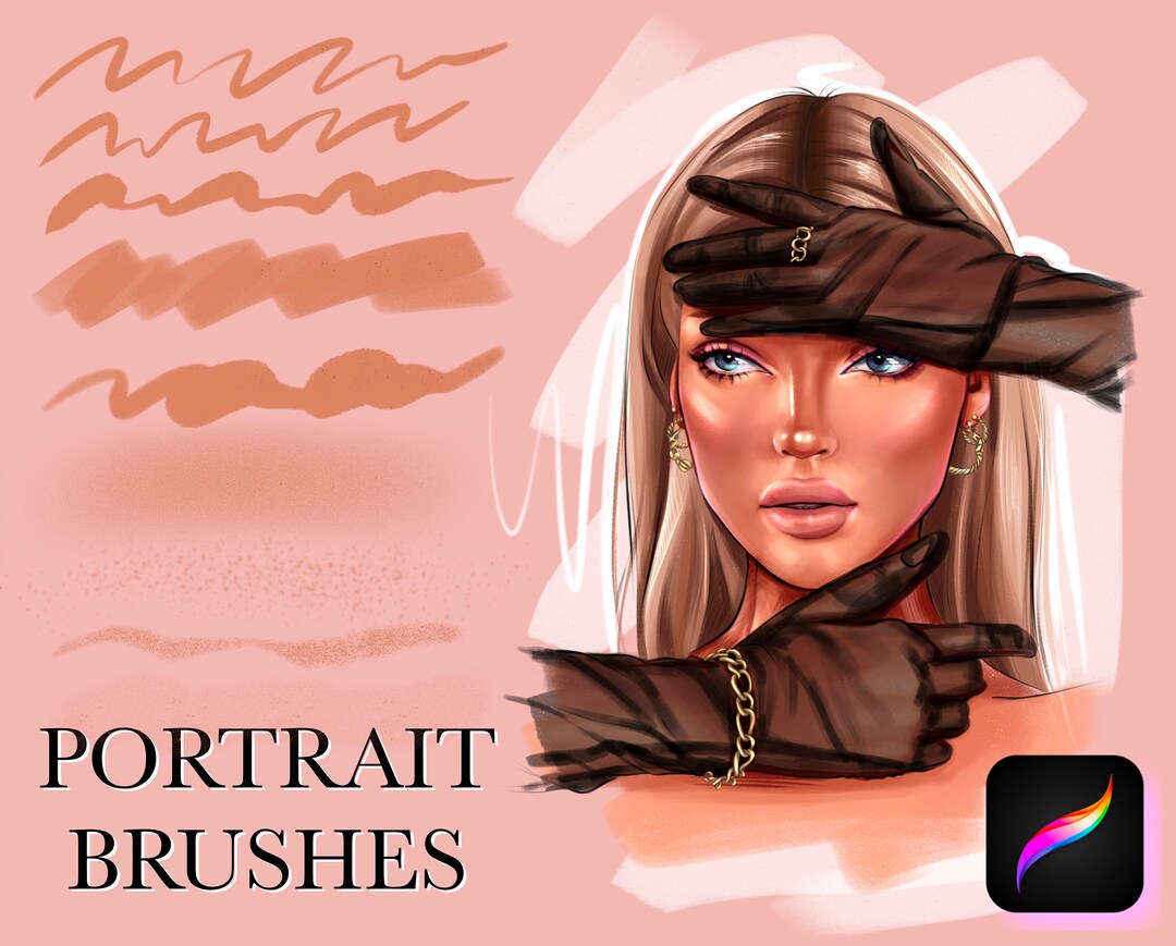 Procreate Portrait Brush, Procreate Face Brushes, Procreate Portrait Brush Set, Sketch Brush ...
