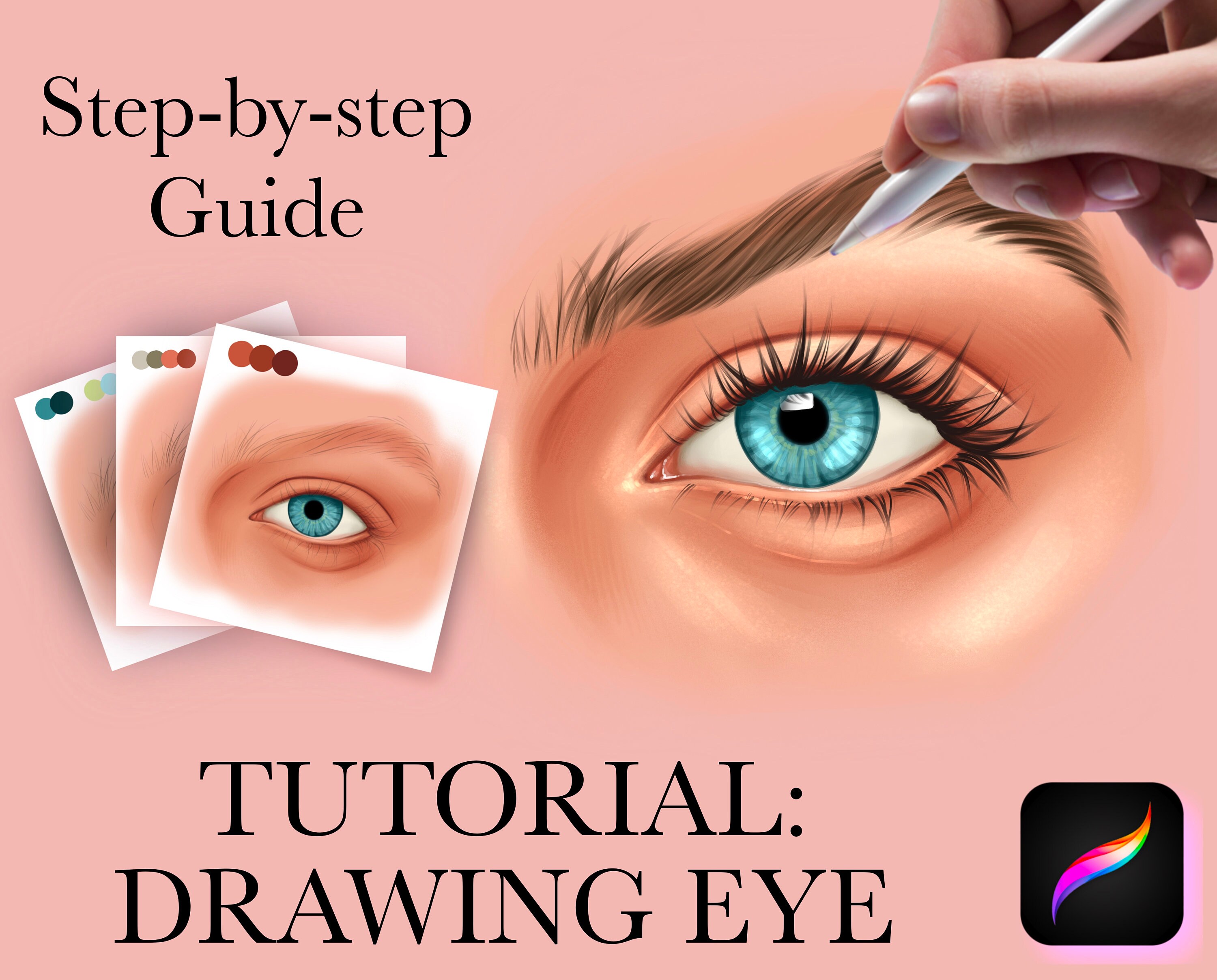 Procreate Eye Coloring Tutorial, Coloring for Beginner Artists, Simple ...