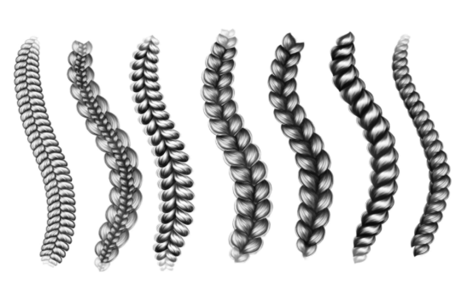 Procreate Hair Brushes, Procreate Brush Afro Curly Hair and Pigtails - Etsy