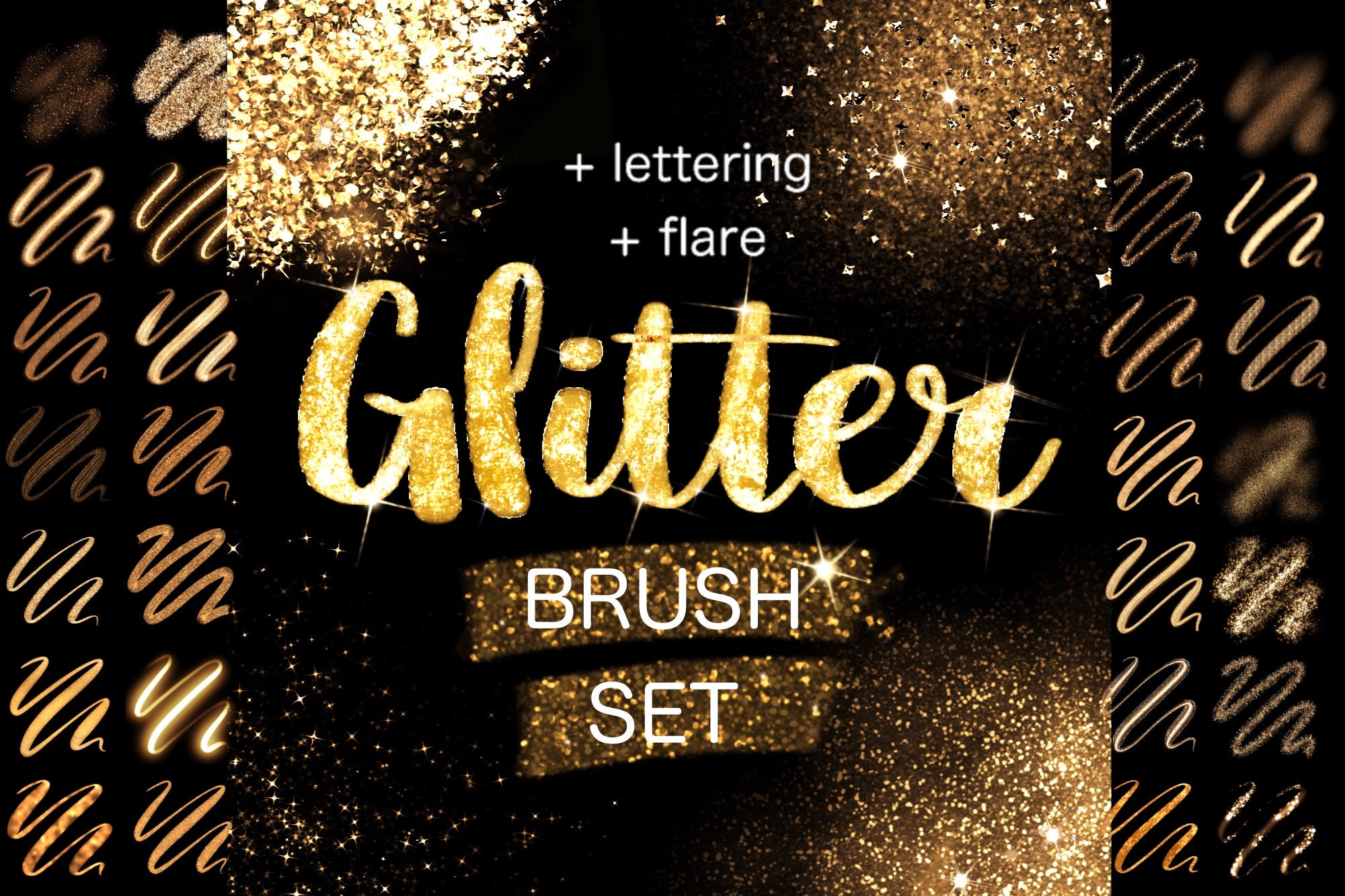 Procreate Glitter Brushes, Sparkly Glitter Brushes for Procreate, Procreate Brushes Sparkly ...