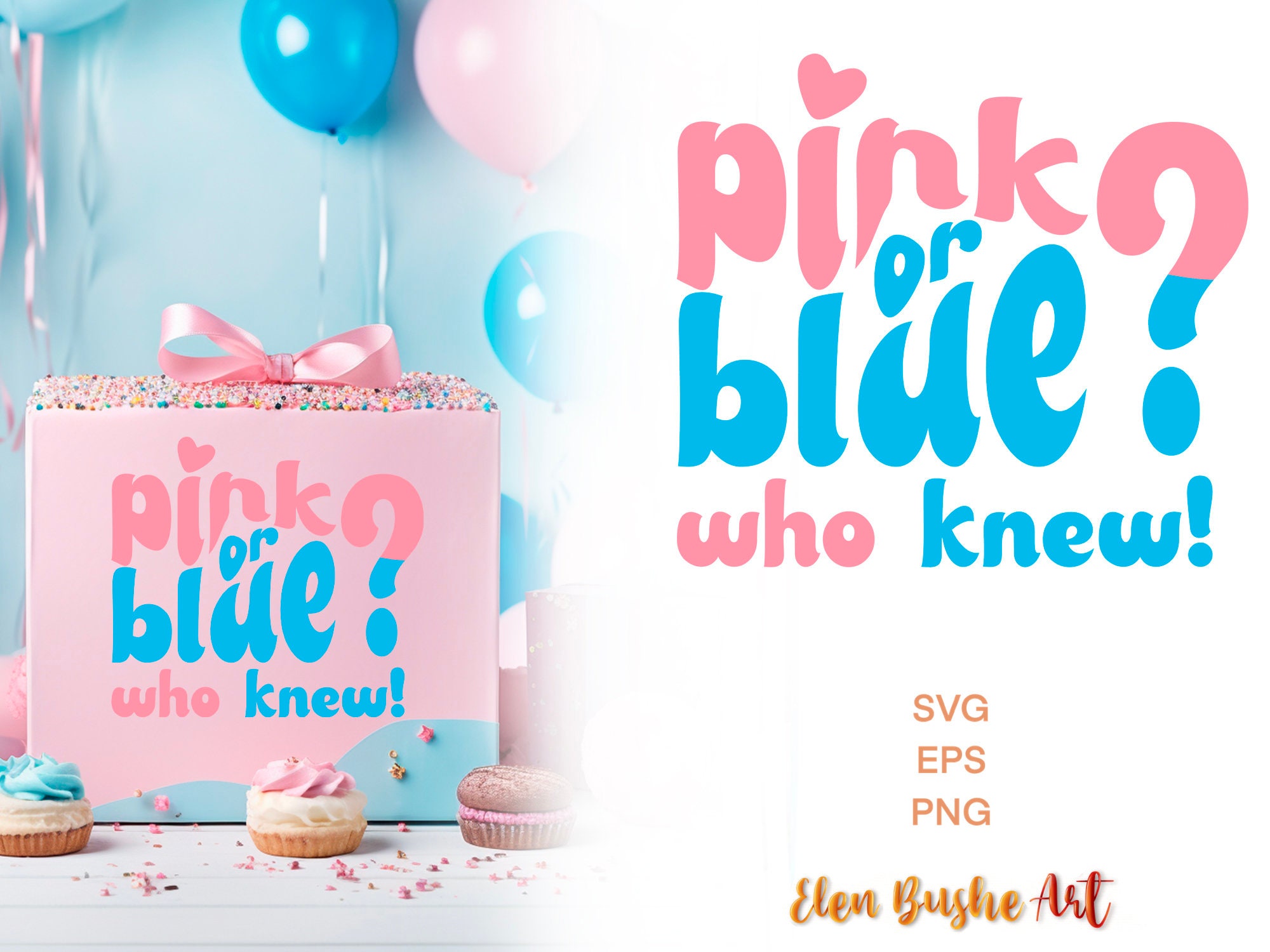 Gender Reveal Svg Girl or Boy SVG Files for Cricut Laser - Etsy Australia