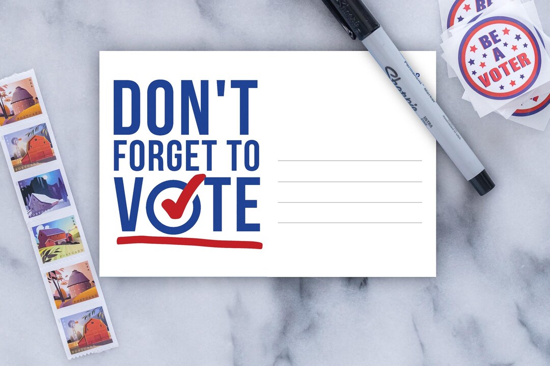 Remember to Vote Postcards - Blank 4x6 Voter Postcards - Etsy