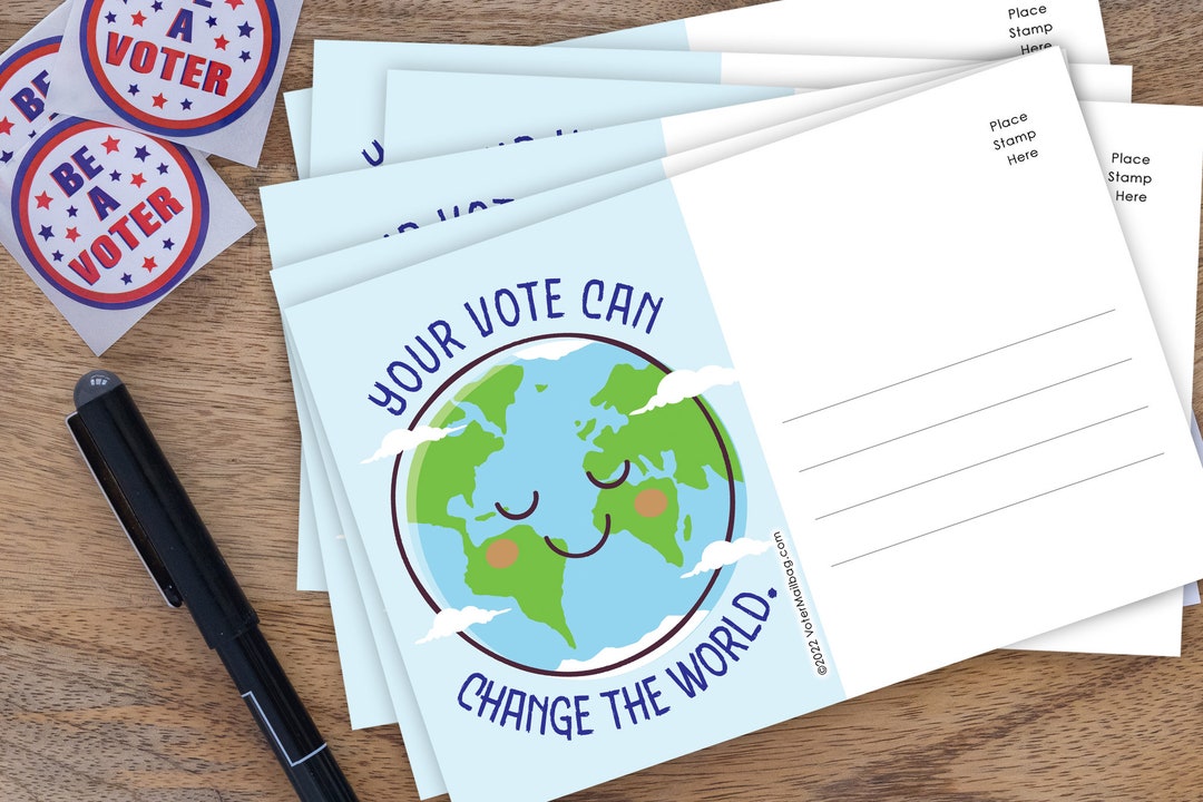 Change the World - Voter Postcards - Etsy