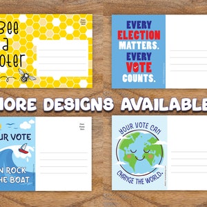 Bee A Voter Postcard - Blank Postcards for Voters - Etsy