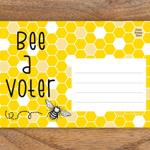Bee A Voter Postcard - Blank Postcards for Voters - Etsy
