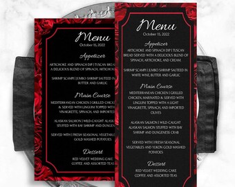 Gothic Wedding Menu | Etsy