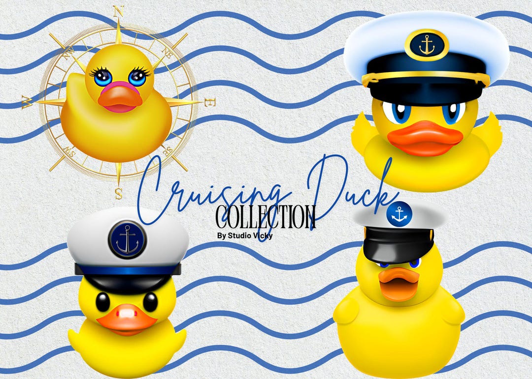 Cruise Duck Clipart (png, Svg, Jpg, Pdf Bundle) - Etsy