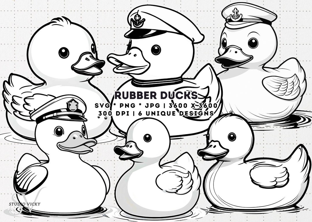 Rubber Duck Clipart Bundle: Cruise Ducks SVG, PNG, JPG (digital ...