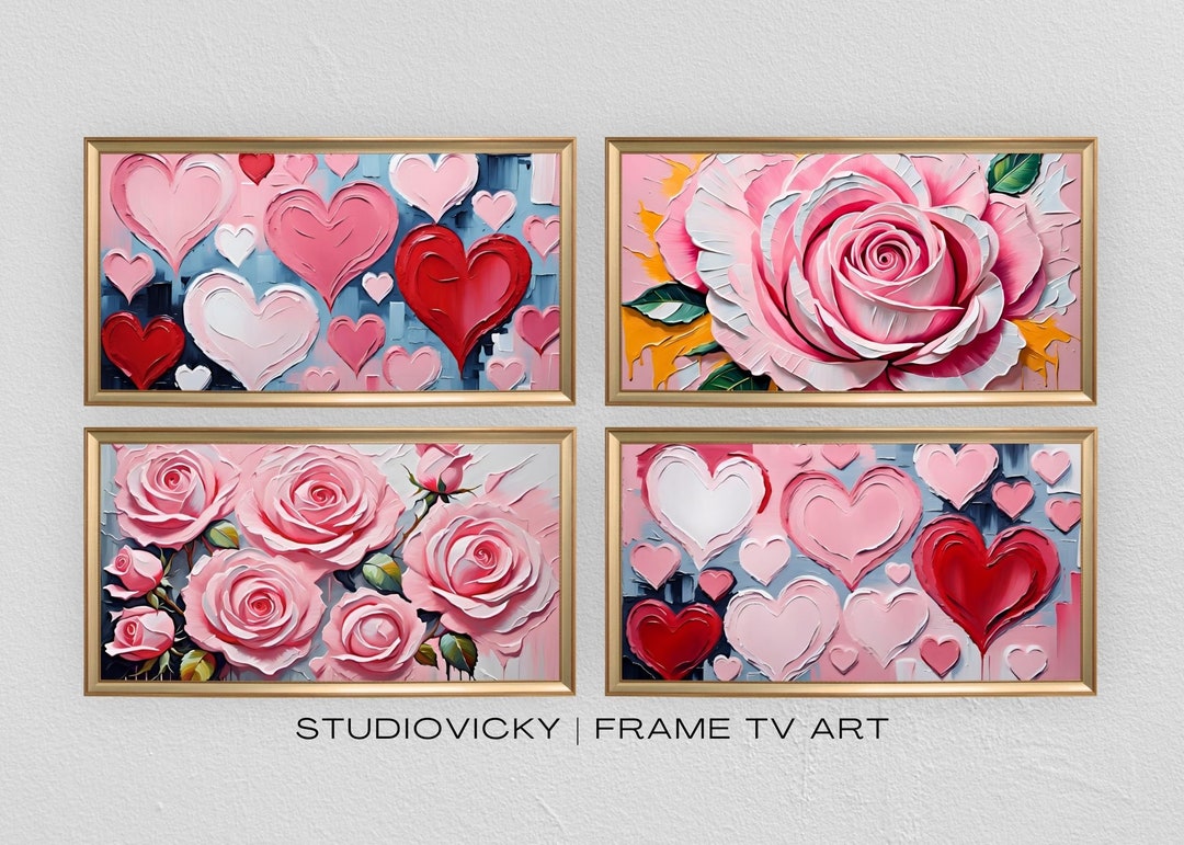 Valentines Frame TV Art Set Valentines Tv Frame Art 4k Frame Tv Art TV ...